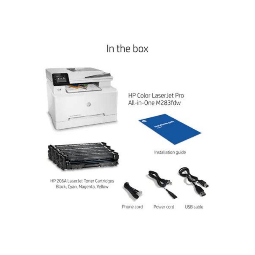 HP Color LaserJet Pro M283fdw Wireless All in One Laser Printer