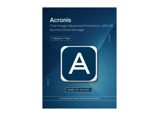 Acronis True Image Advanced Protection – 250GB Cloud Backup